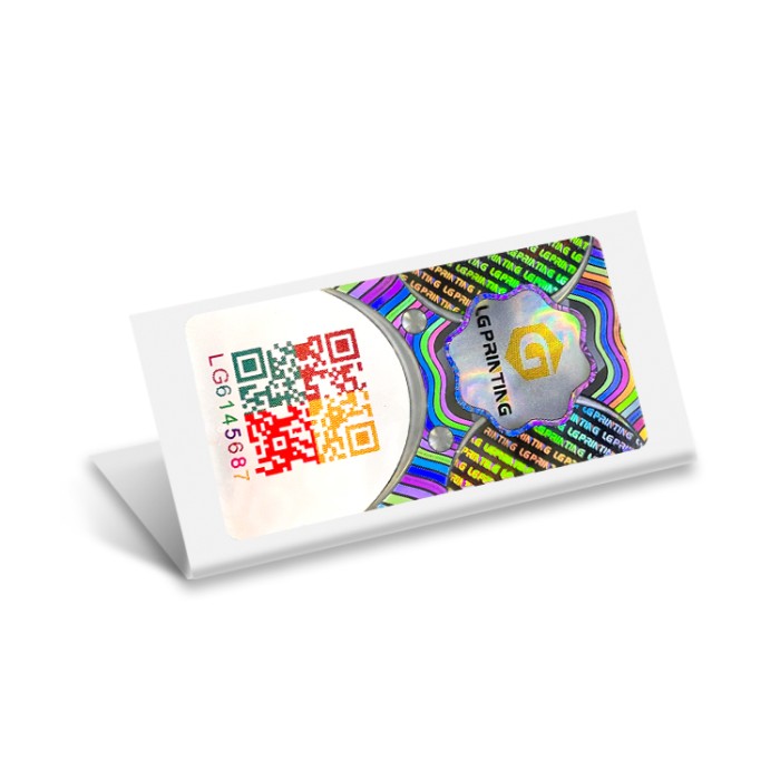 Authentic anti-counterfeiting QR code holographic sticker